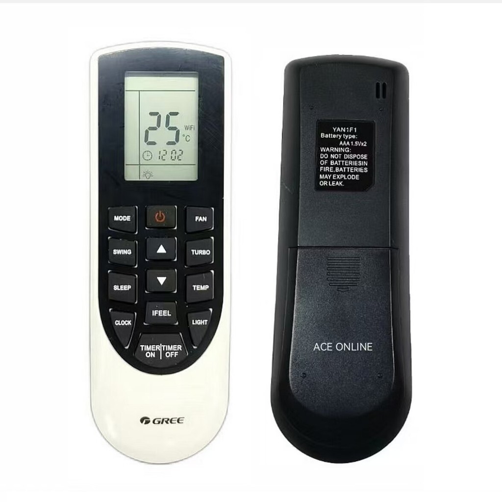 GREE Air Cond Aircond Air Conditioner Remote Control Replacement ...