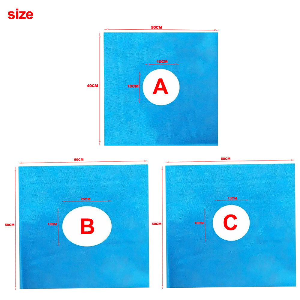 50pcs/pack Dental Disposable Drapes Hole Cover Nonwoven Sterile Hole ...