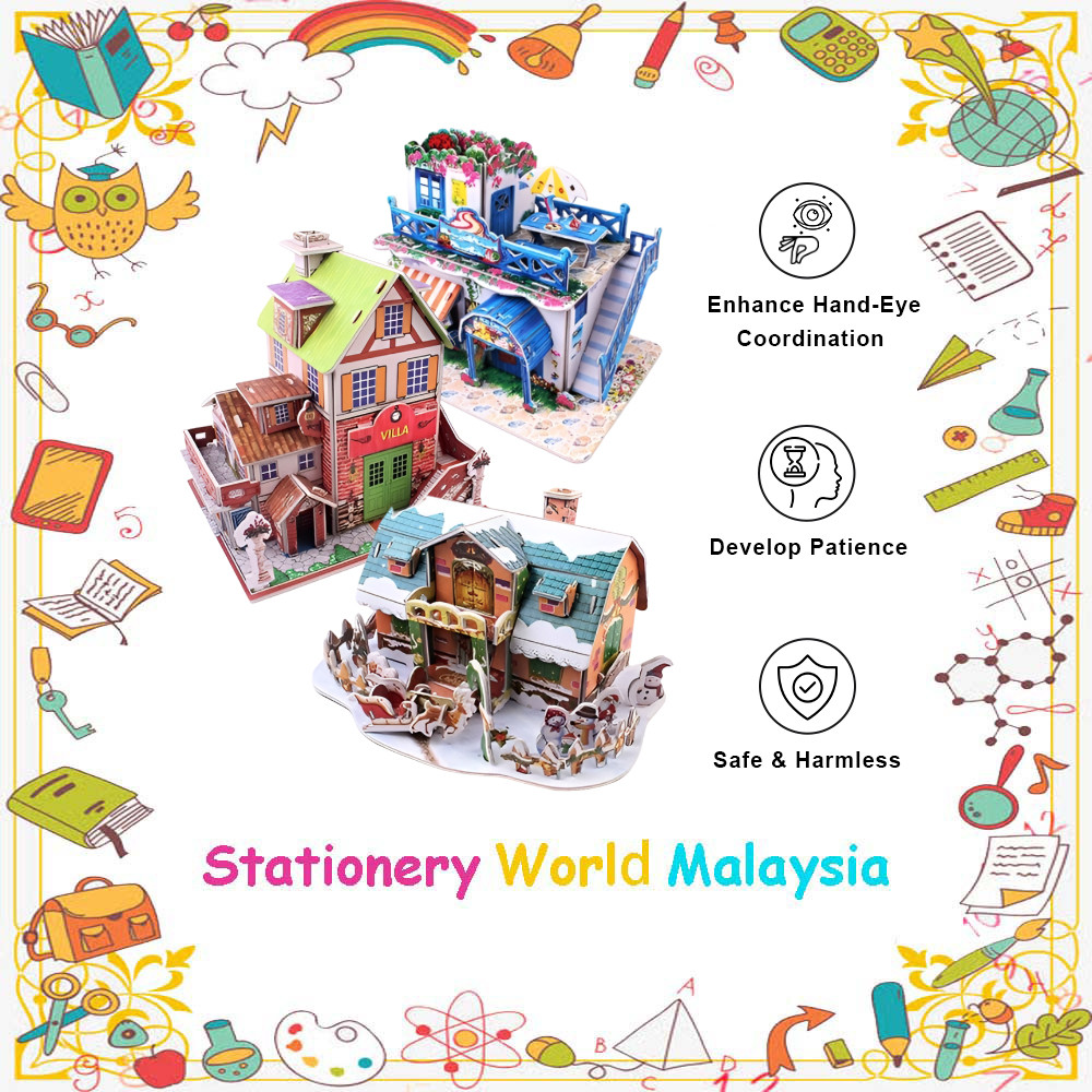 SWM DIY Puzzle Castle House Puzzle Kids Adult Creative Interesting ...