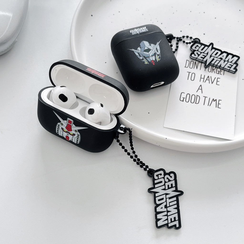 Gundam Robot Frosted Black FOR AIRPODS 4 PRO2 1/2/3 TPU Soft Casing ...