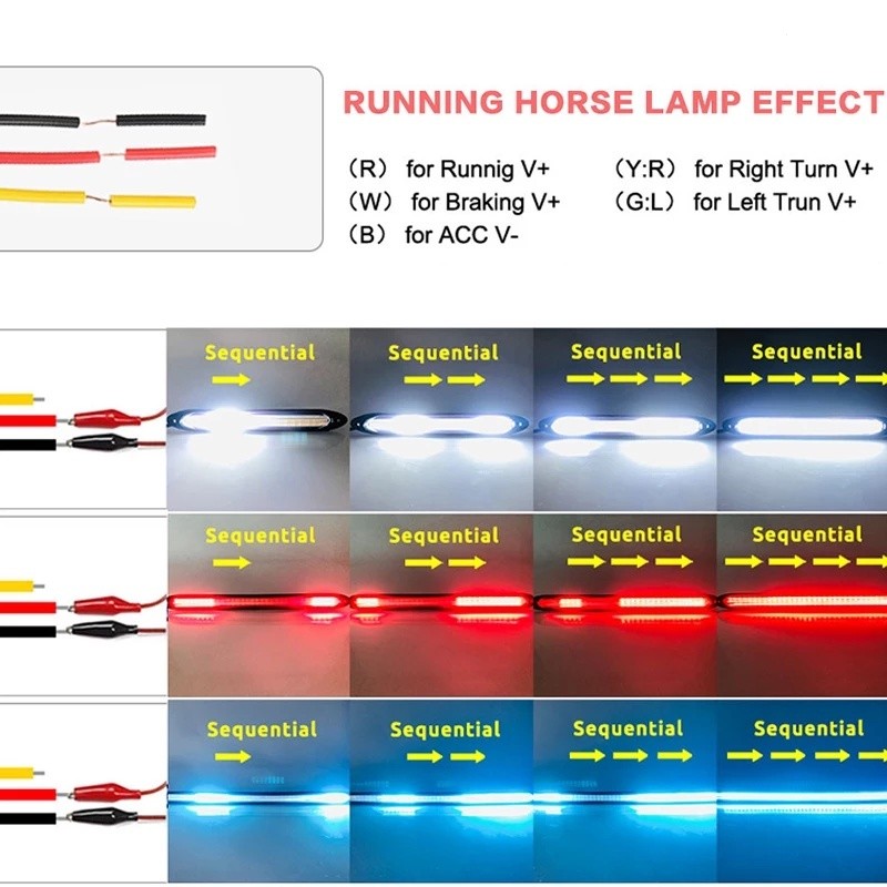 Universal Car DRL LED Daytime Running Light Auto Headlight Strip Flow ...
