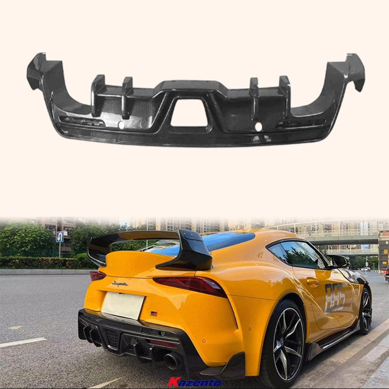 For TOYOTA Supra A90 2019-2022 Carbon KDE Style Rear Bumper Bottom ...
