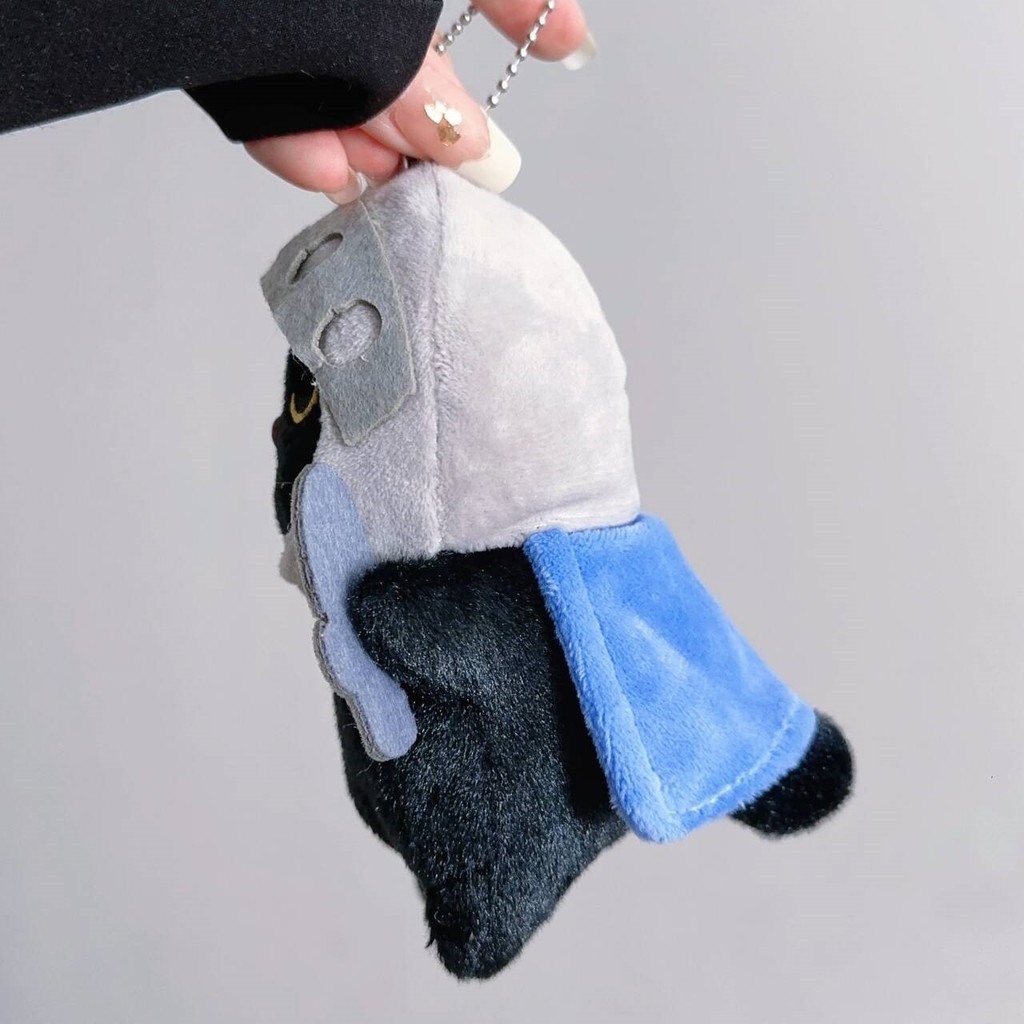Adorable Dopey Cute Black Cat Plush Toy Stuffed Doll Chubby Kitty ...