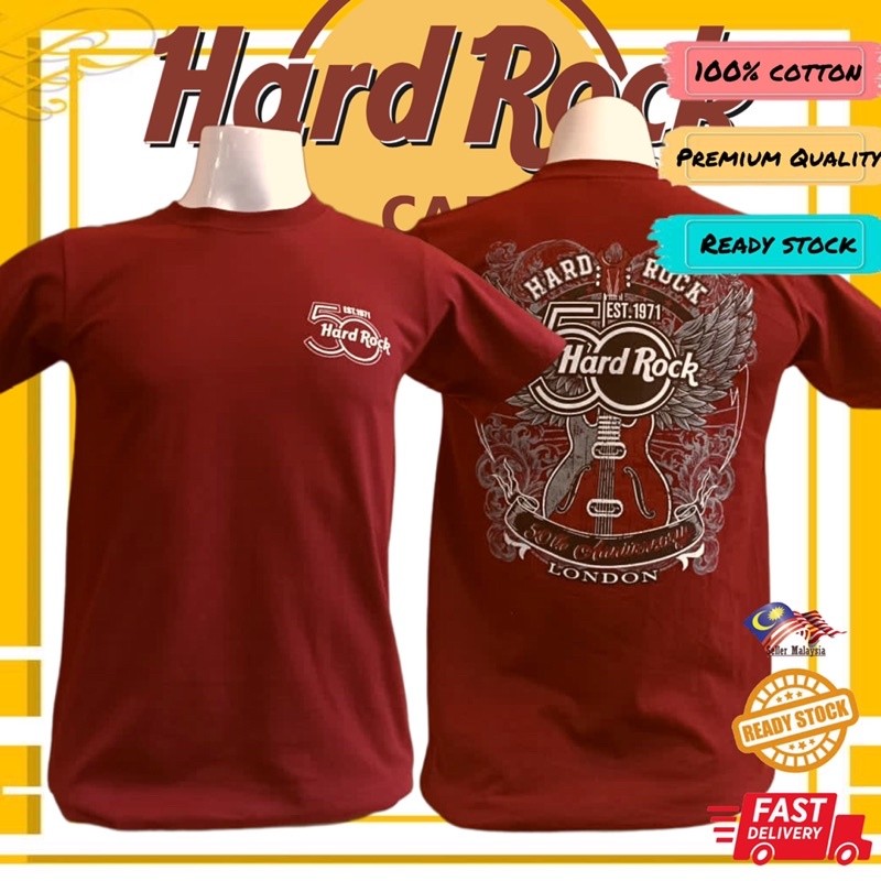 Hard Rock T Shirt Kain Sejuk Streetwear 3D Printed Baju Lelaki Baju ...