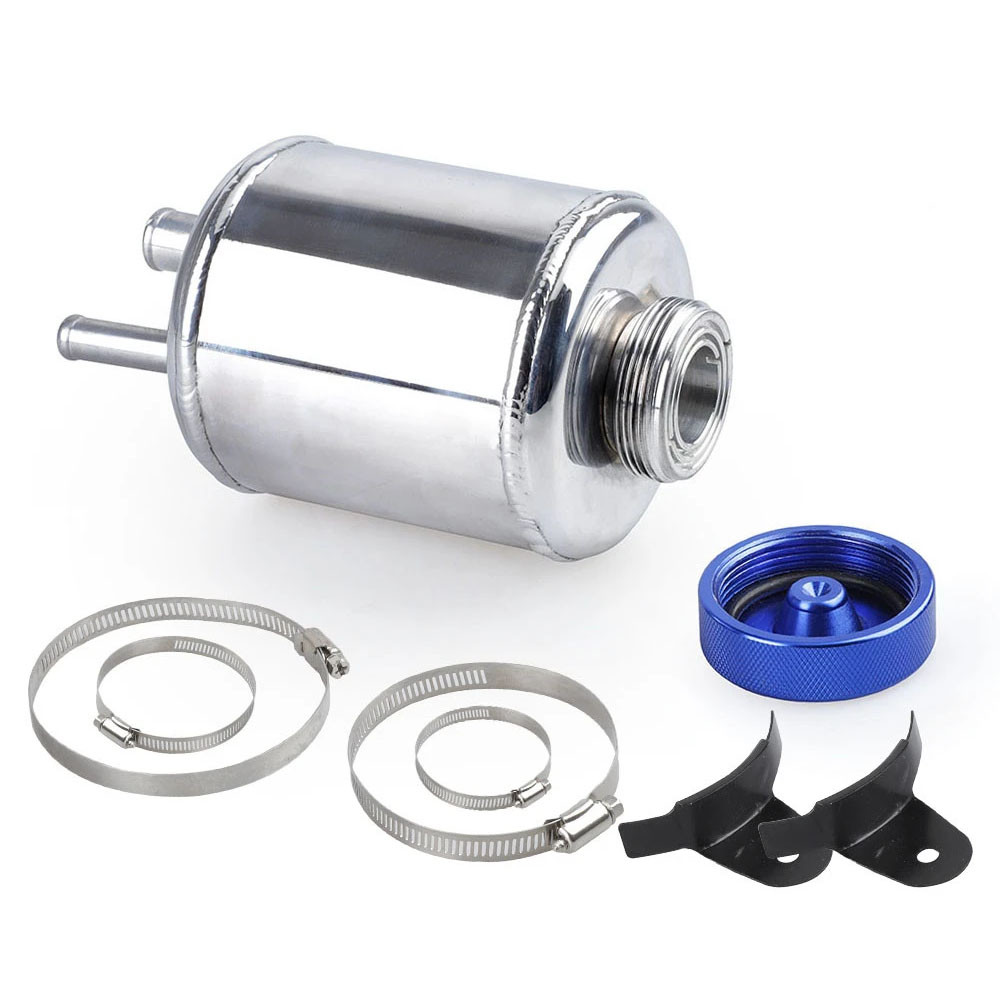 Fuel Power Steering Tank Pump FLUID RESERVOIR Breather Tank Clamps With ...