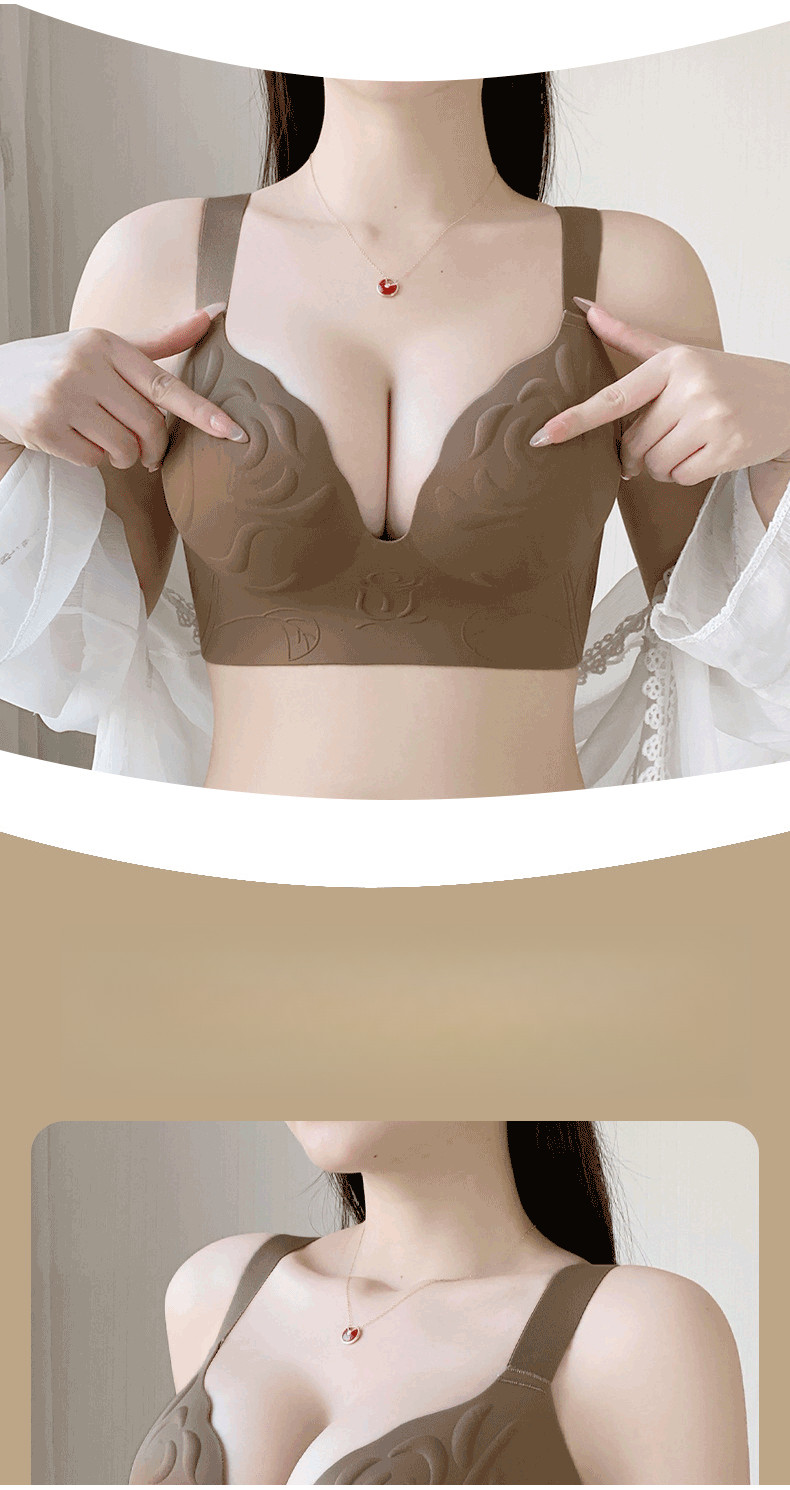 6XL Seamless large chest one-piece cup bra Large size anti-sagging no-wire bra | Shopee Malaysia