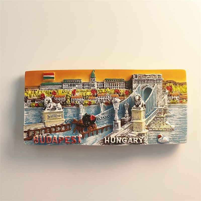 Hungarian Capital Budapest Landmark Attractions Danube Chain Bridge ...