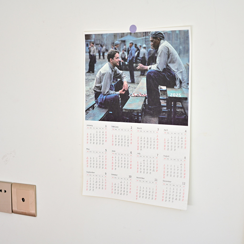 Shank's Redemption Calendar 2025 Movie Retro Decorative Wall Calendar ...