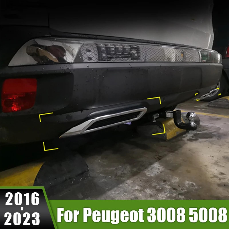 For Peugeot 3008 5008 GT Allure 2016 2017 2018 2019 2020 2021 2022 2023 Car Rear Exhaust Muffler ...