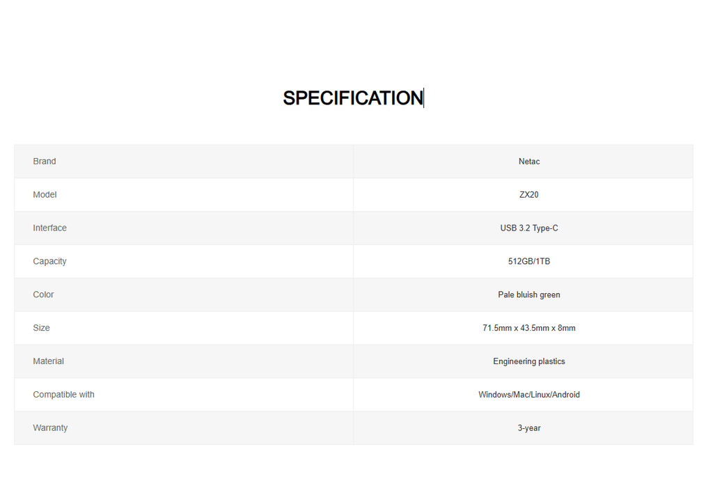 NETAC ZX20 USB 3.2 GEN 2X2 PORTABLE SSD | Shopee Malaysia