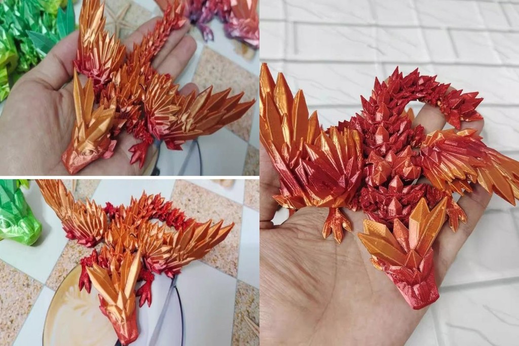 someryer| Mini Flying Dragon Sculpture Articulated Chinese Dragon ...
