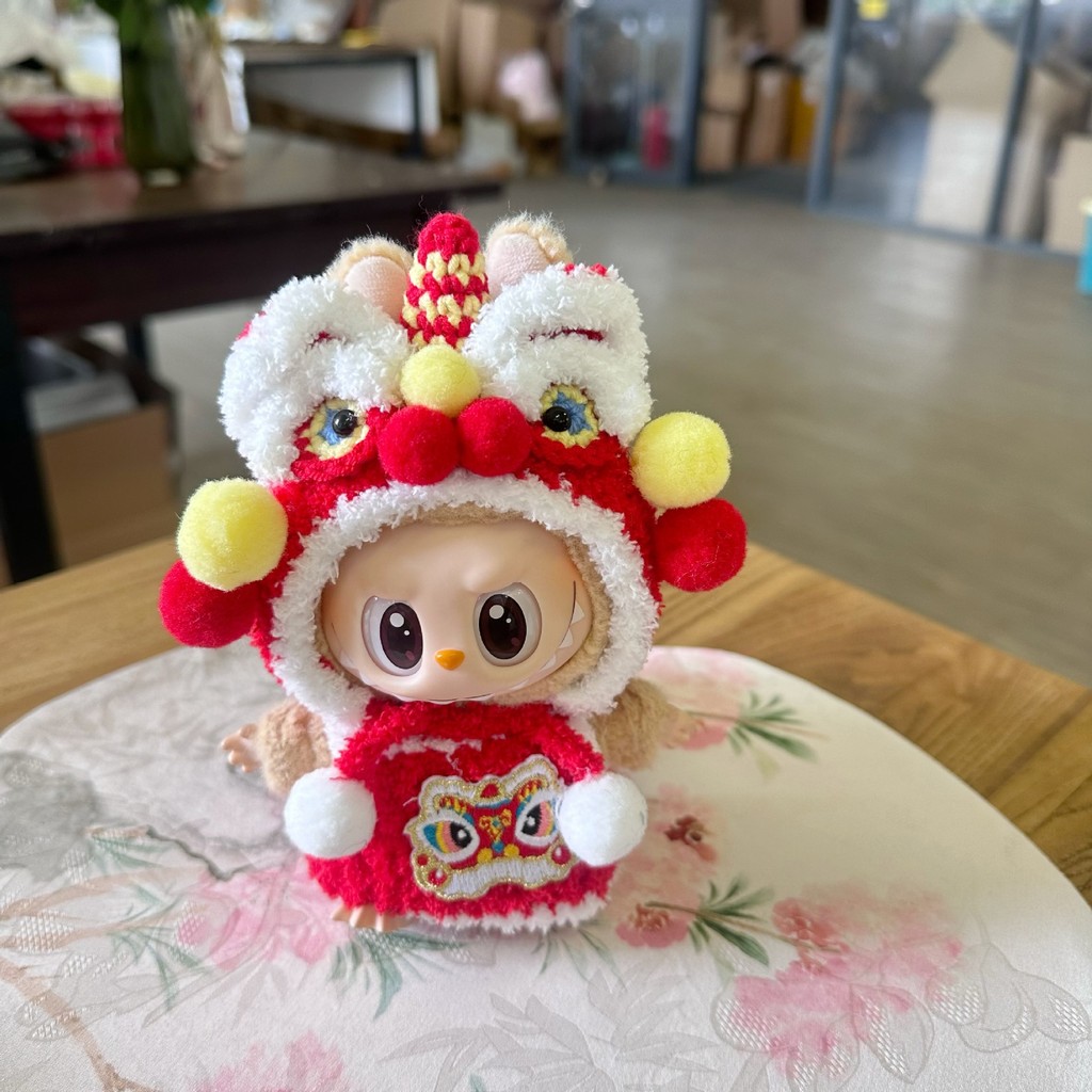 Handmade lion dancing clothes for labubu ((Only Baby Clothes) v1 v2 ...