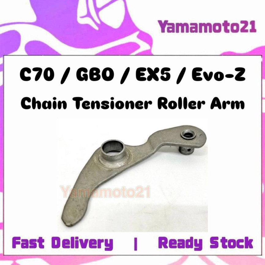 Honda EX5 Dream / C70 / GBO / EVOZ EVO Z EVO-Z Chain Tensioner Roller Arm Besi Bracket Breket ...
