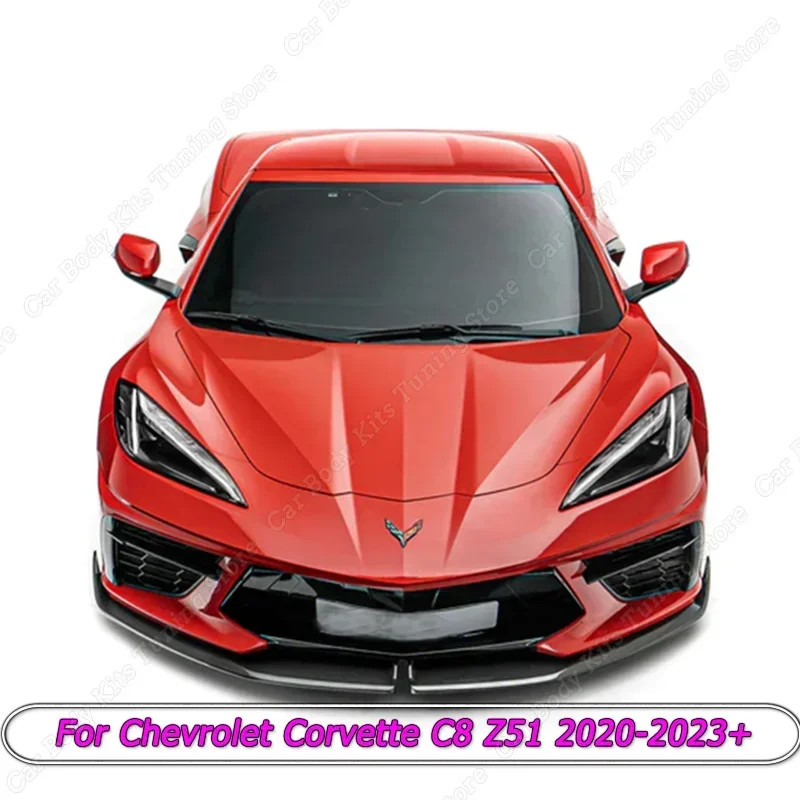 For Chevrolet Corvette C8 Z51 2020 2021 2022 2023+ Car Front Bumper Lip ...