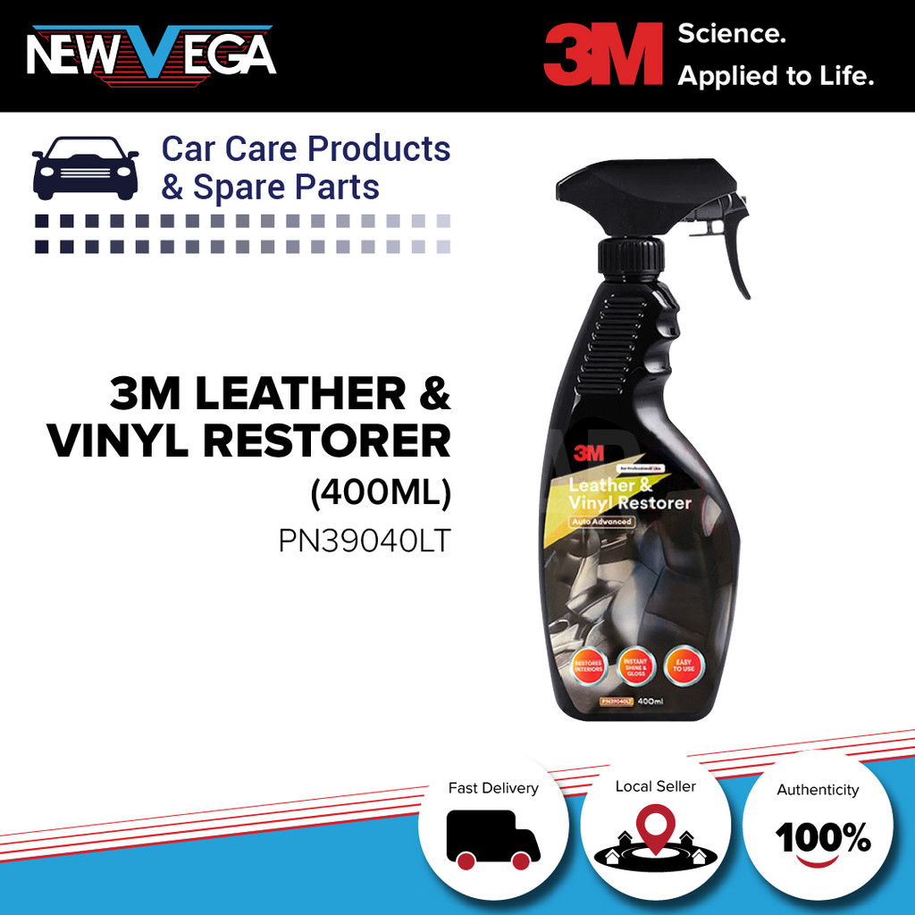3M Leather and Vinyl Restorer PN39040LT Cleaner and Conditioner Care Kit Restoration Solution ...