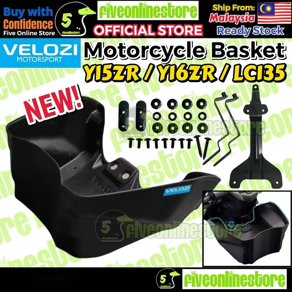 VELOZI PVC Basket YAMAHA LC135 V6 V7 V8 Y15ZR V1 V2 Y16ZR SRL115 EZ115 ABS With Bracket Y15 Y16 ...