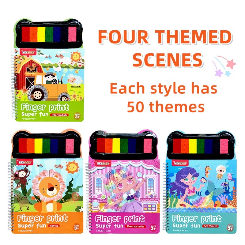 DIY Baby Finger Painting Coloring Book Simple Picture Books Children's ...
