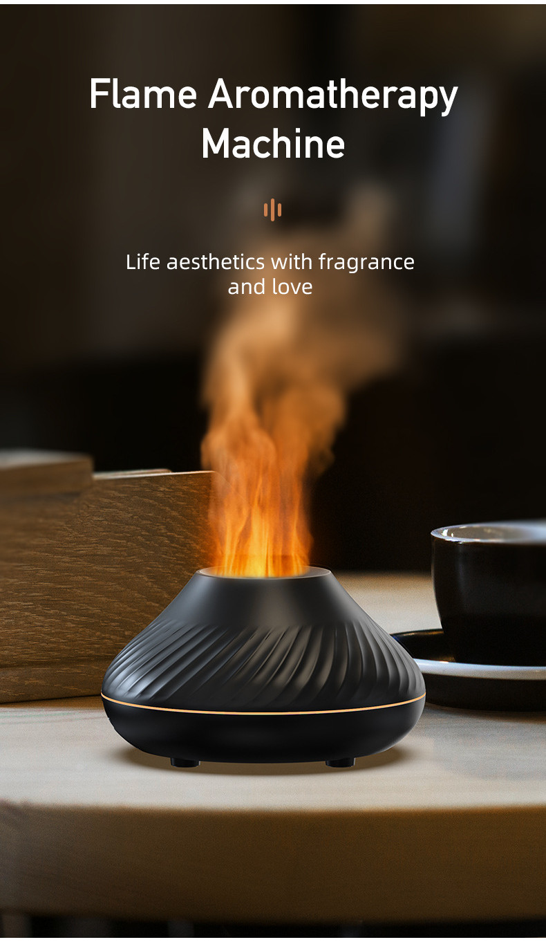 Colorful Flame Aroma Diffuser usb Plug-In Fragrance Flame Humidifier Aroma Diffuser Humidifier ...