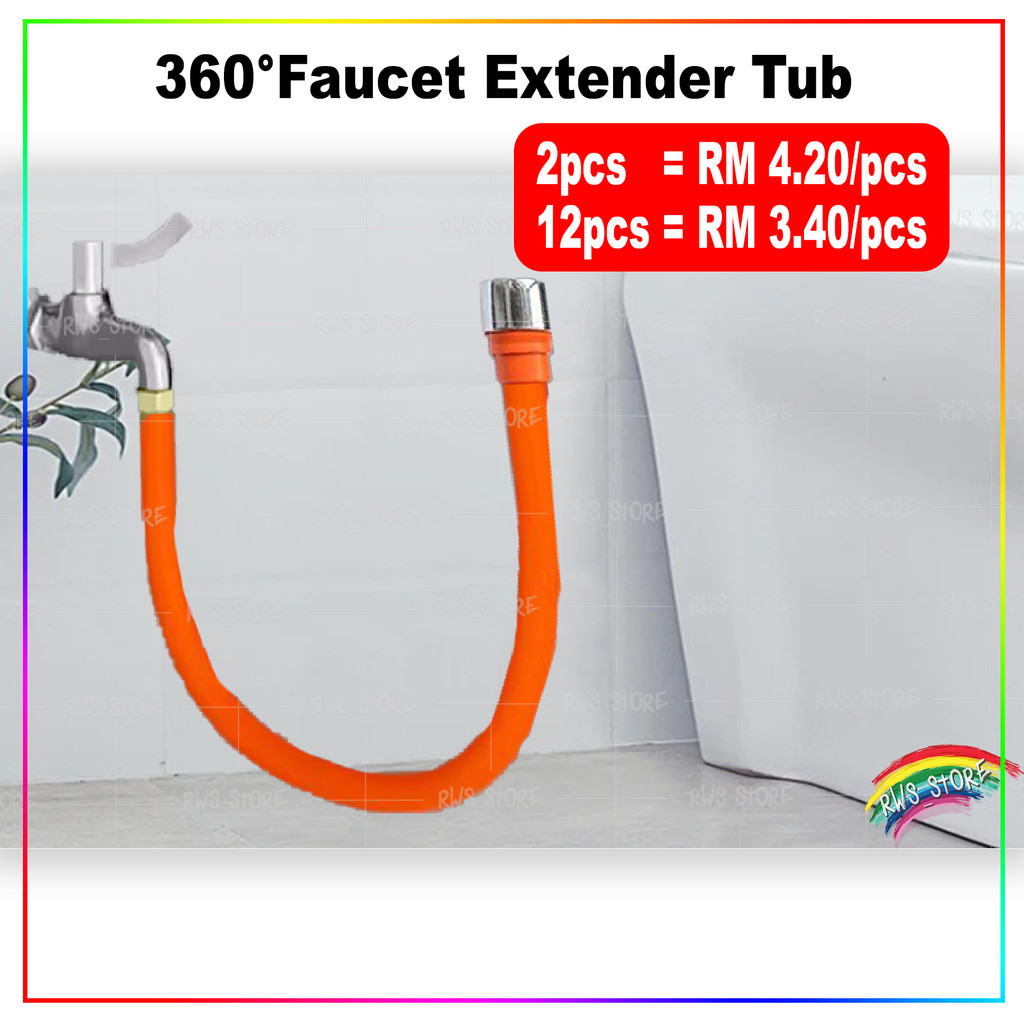 360°Faucet Extender Tube 万向水龙头延伸器 Paip Pemanjal Faucet 360° | Shopee ...