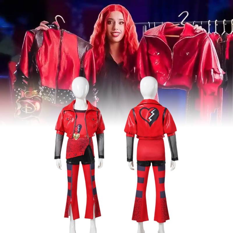 Descendants Four Adorable Little Red Character Costume Set For Kids ...