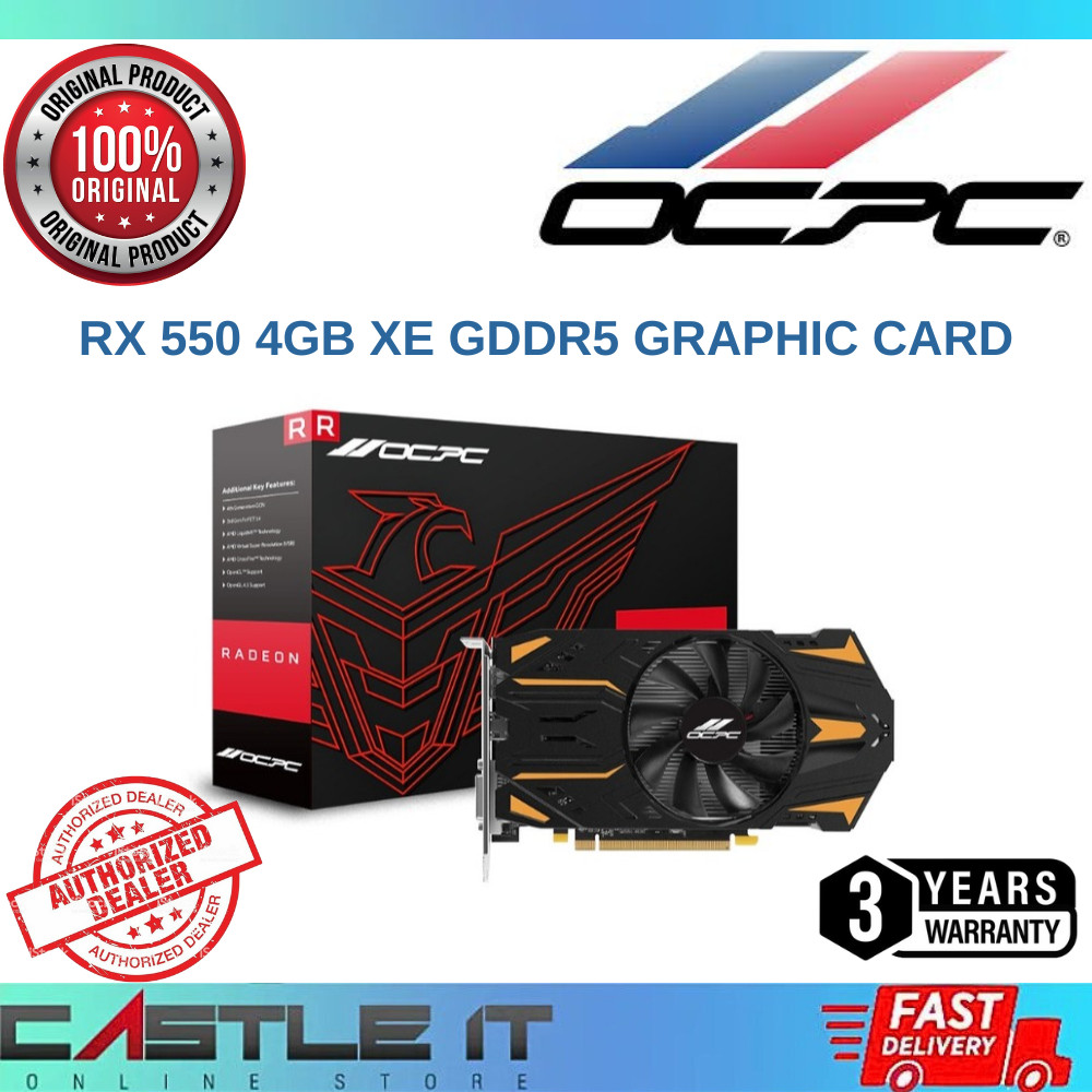 OCPC RX 550 4GB XE GDDR5 Graphic Card AMD Radeon GPU | Shopee Malaysia