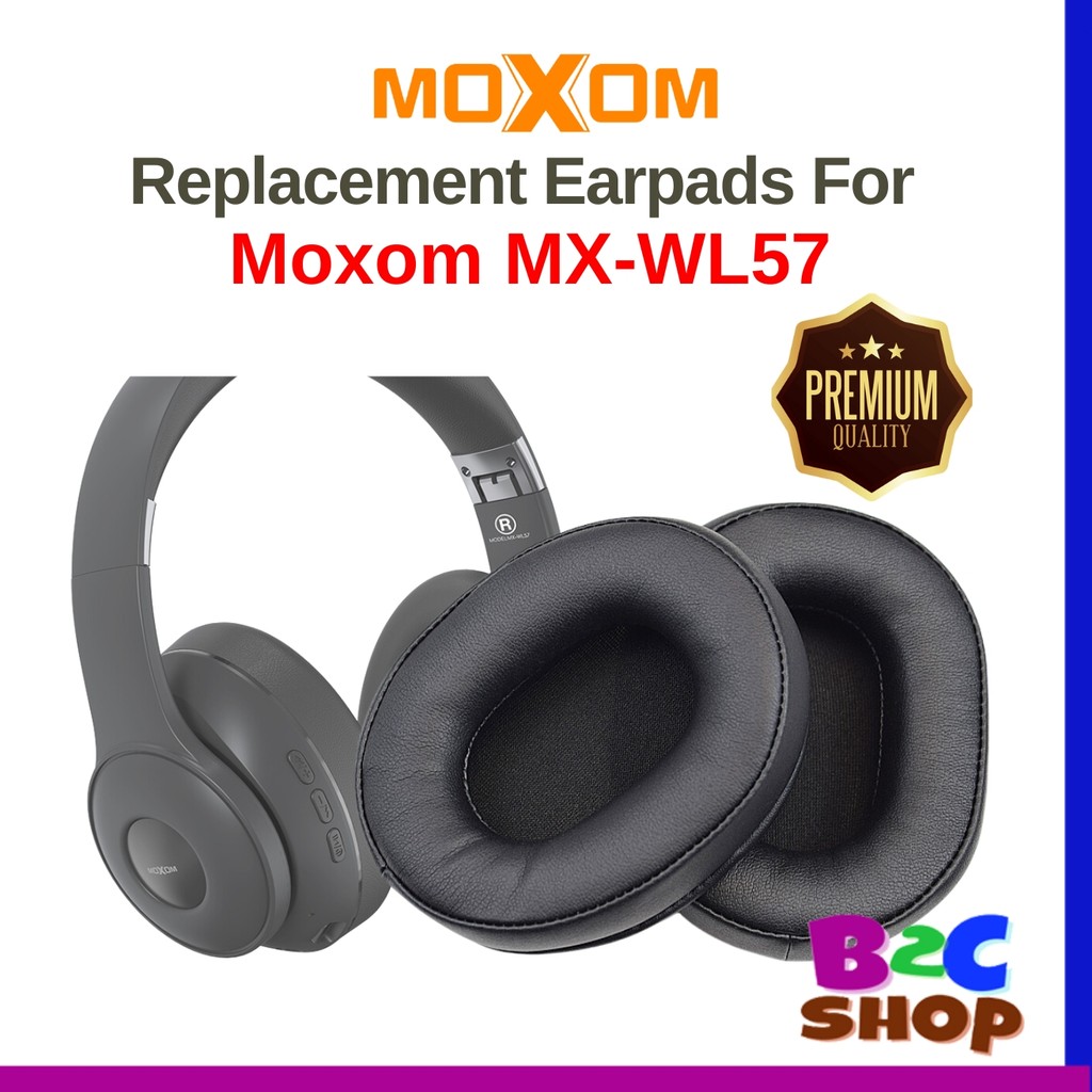1 Pair Moxom MX-WL57 Headphone Replacement Velvet Velour Earpad Earmuff ...
