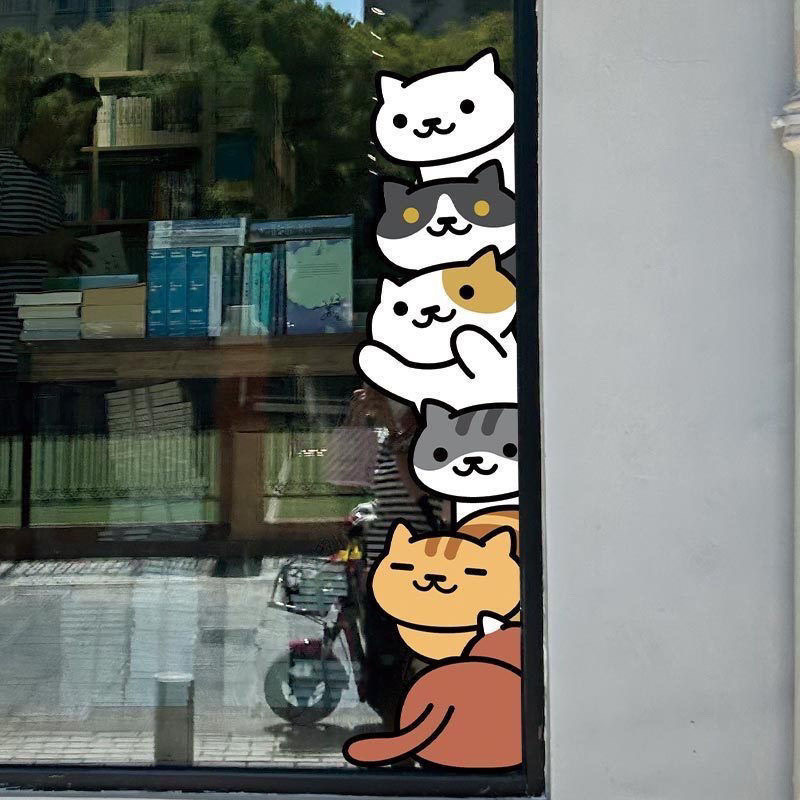 Ins Style Static Stickers Pet Shop Window Glass Door Window Stickers ...