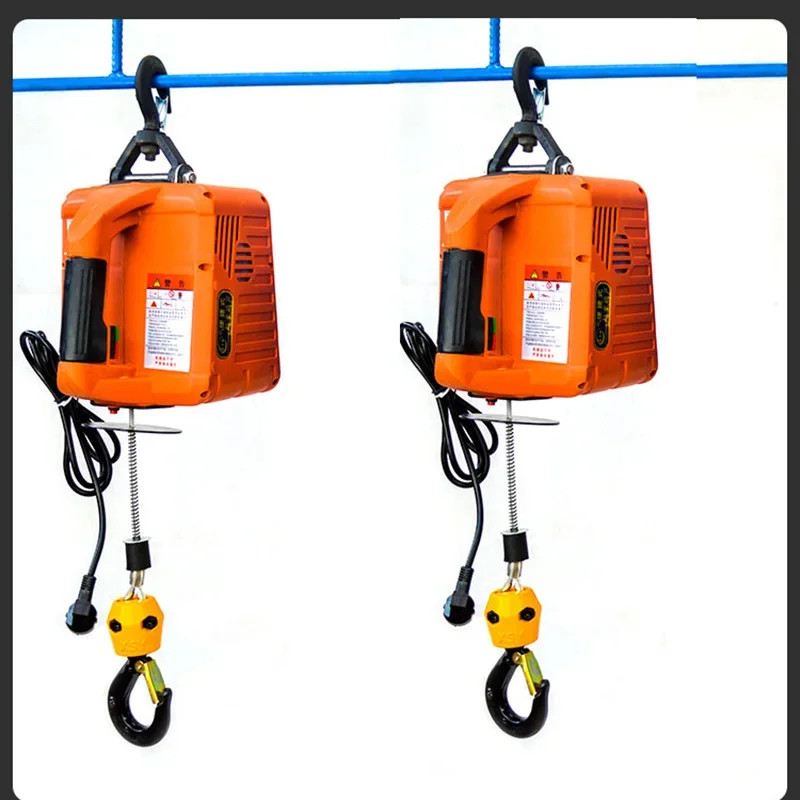 500KG Load Portable Electric Winch Traction Hoist Manual/Remote Control ...