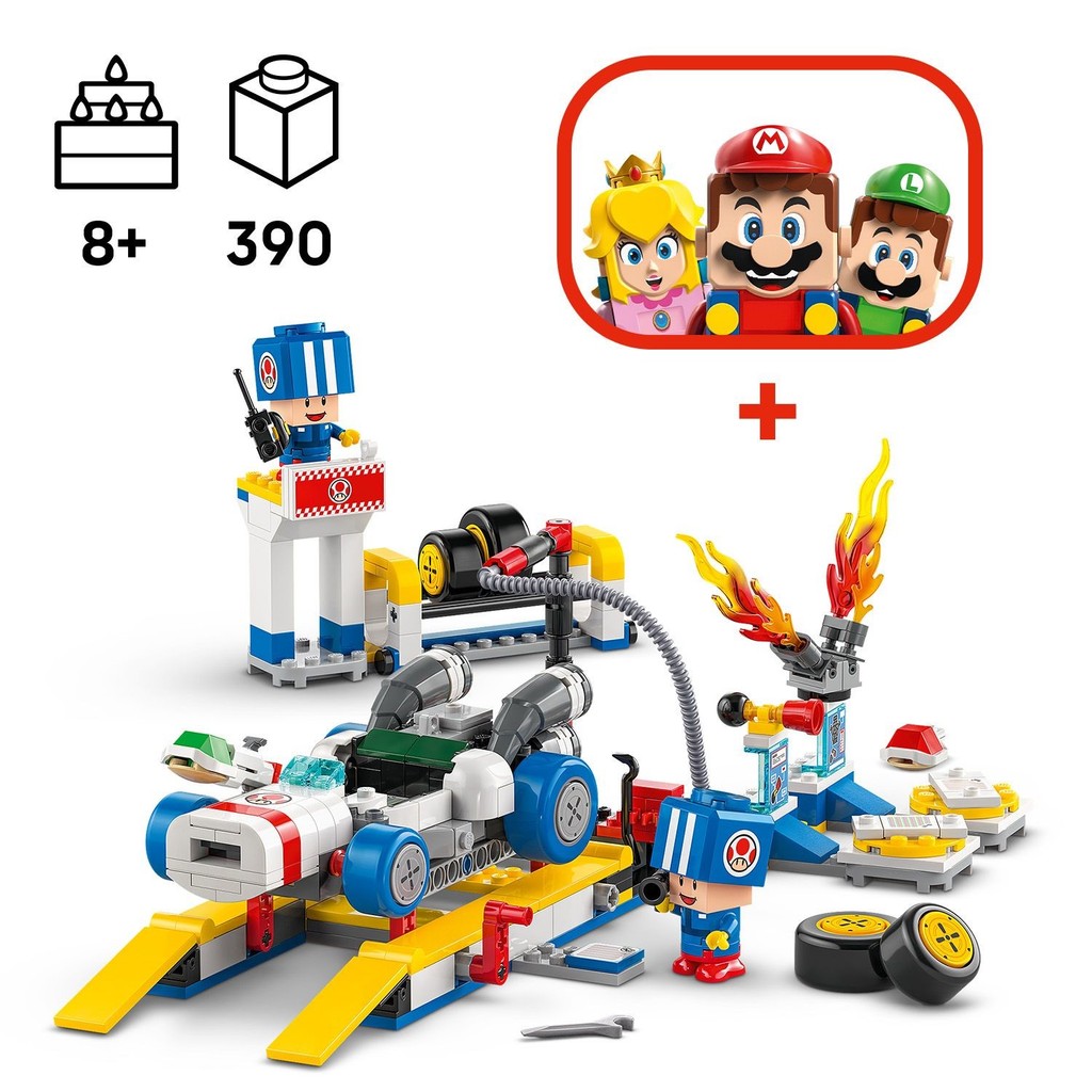 LEGO 72035 SuperMario Kart – Toad's Garage Building Toy Set (390 Pieces ...