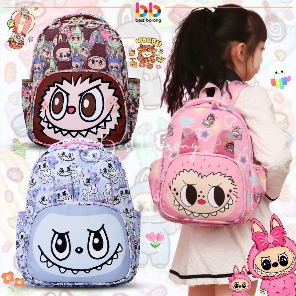 35cm Kindergarten Labubu Children Kids School Bag Cute Cartoon Girl Beg ...