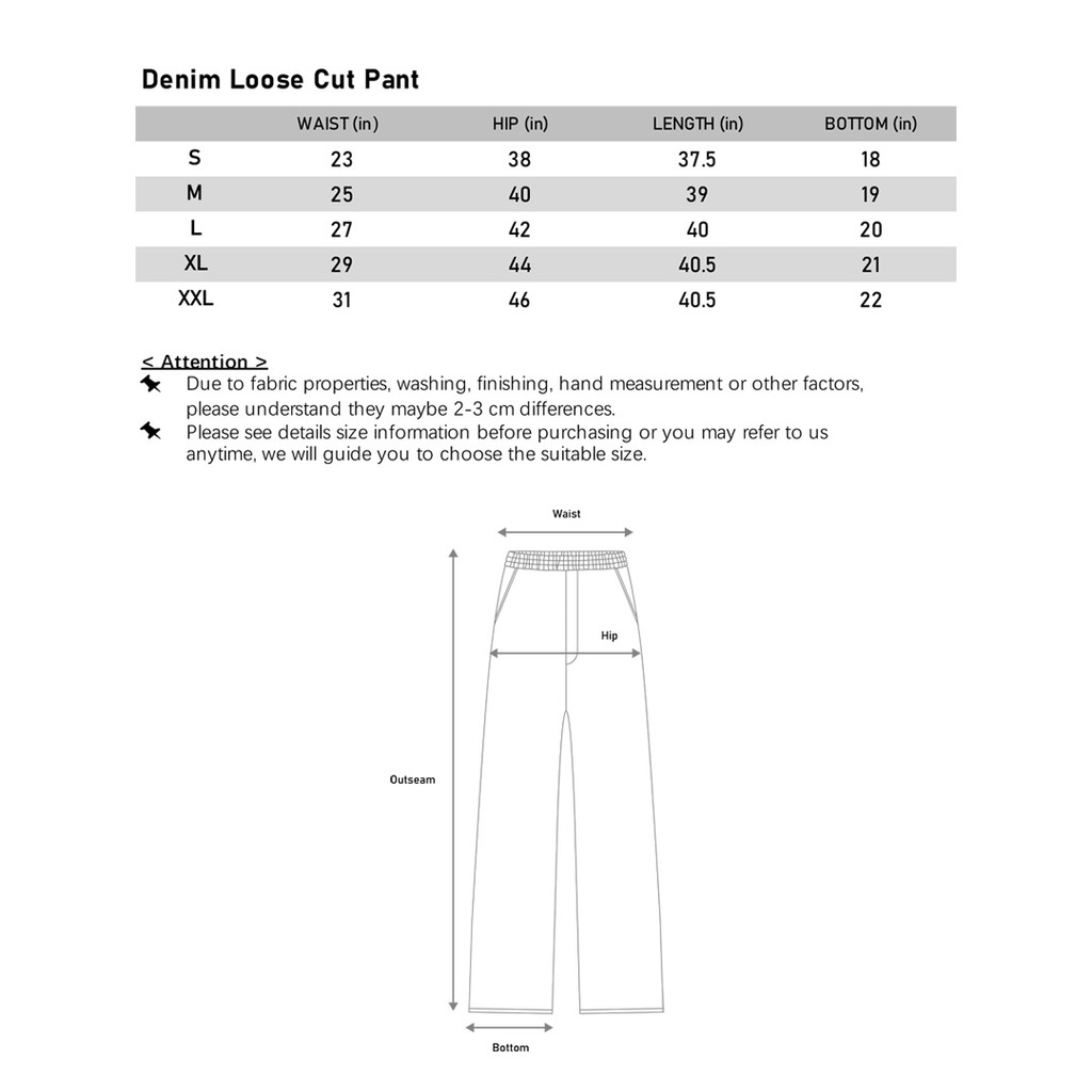 ELGINI E16274 Seluar Denim Potongan Longgar S-XXL | Denim Loose Cut ...