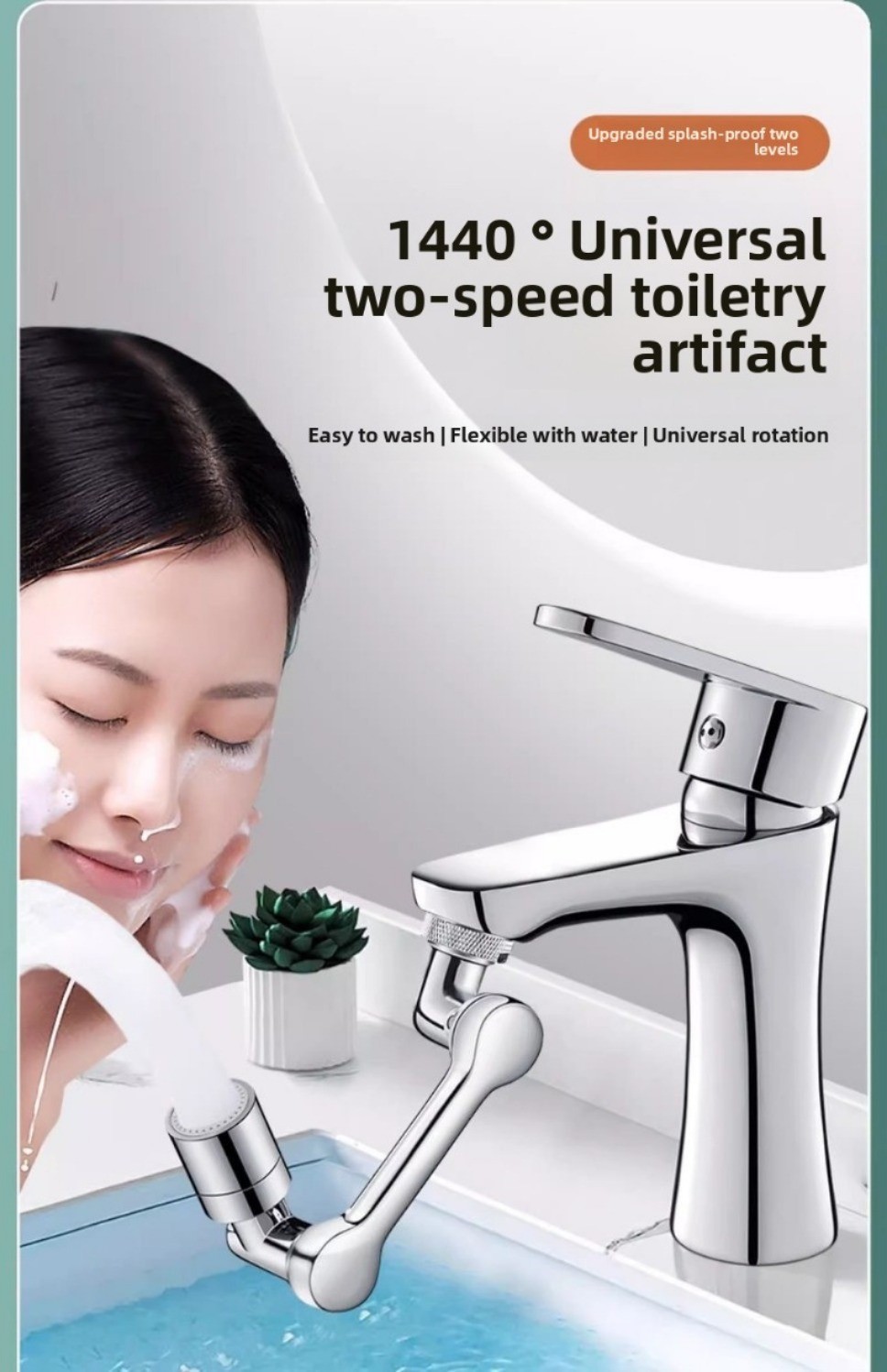 Kitchen faucet 180° mechanical arm rotation kitchen and bathroom faucet ...