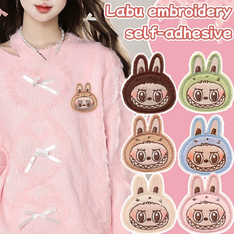 Labubu Embroidered Patches - Washable, Multipurpose - for Clothing ...