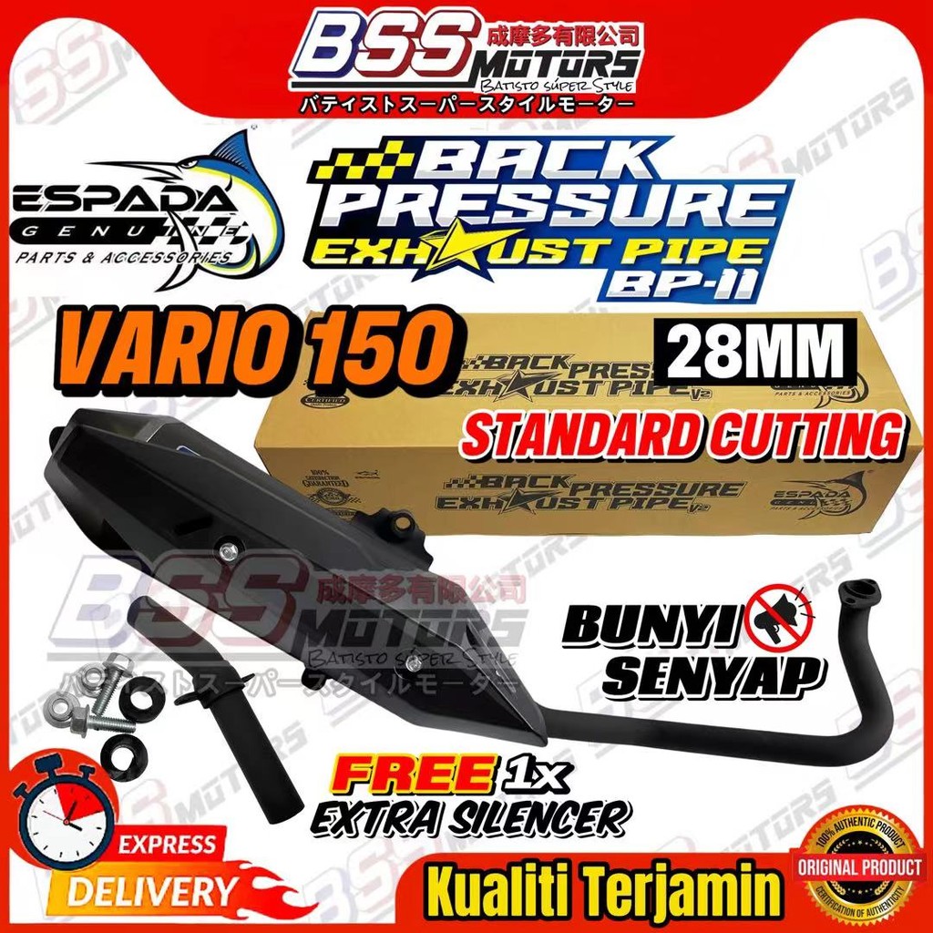 ESPADA Back Pressure Honda VARIO150 VARIO 150 Racing Exhaust Pipe 28MM Cutting Standard Ekzos ...