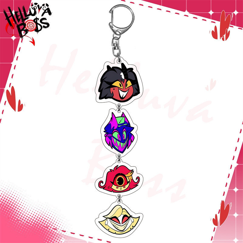 HOT Helluva Boss Anime Surrounding Acrylic KEYCHAIN Blitzø Buckzo ...