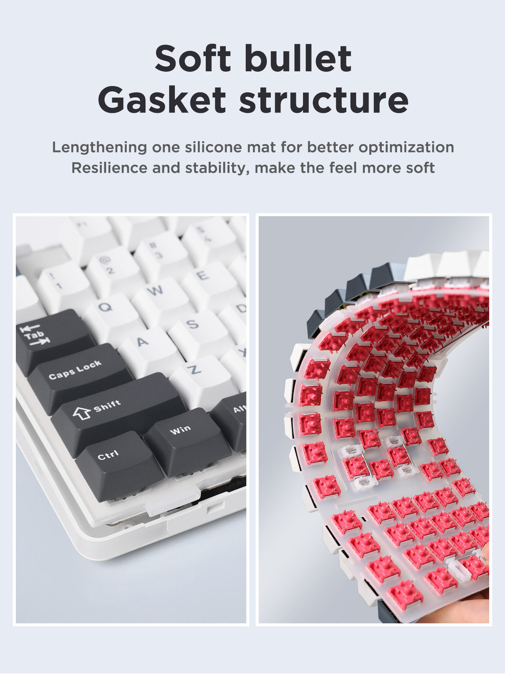 Aula F87 Pro Mechanical Keyboard 3 Mode 2.4G/USB/Bluetooth 87 Key Full ...