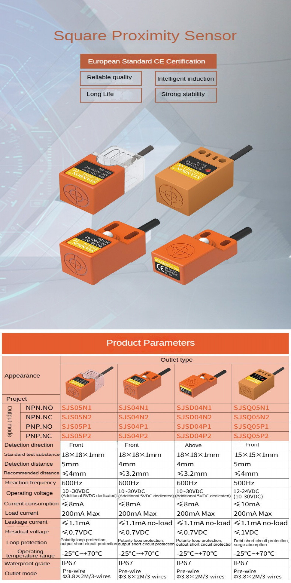 Square Proximity Switch Metal Magnetic Induction Sensor Can Replace ...