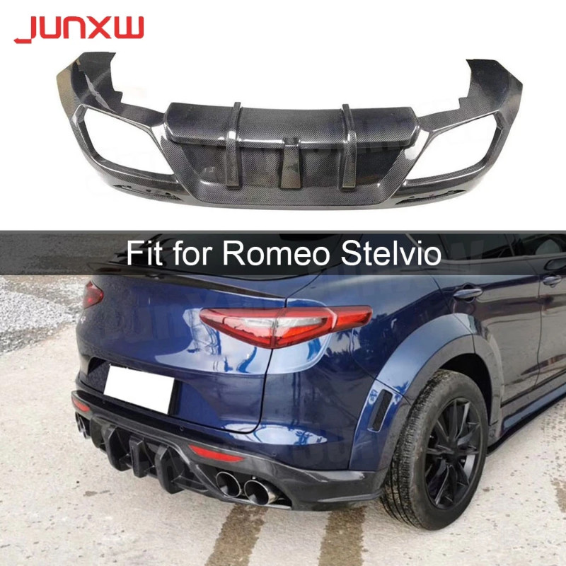 Carbon fiber Rear Diffuser For Alfa Romeo Stelvio 2017 2018 2019 FRP ...