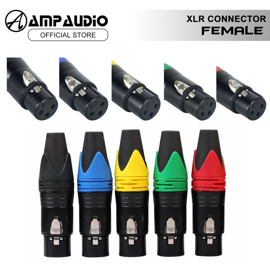 XLR 3 Pin Female MIC Jack Plug Audio Microphone Cable Connector - 1 PC ...