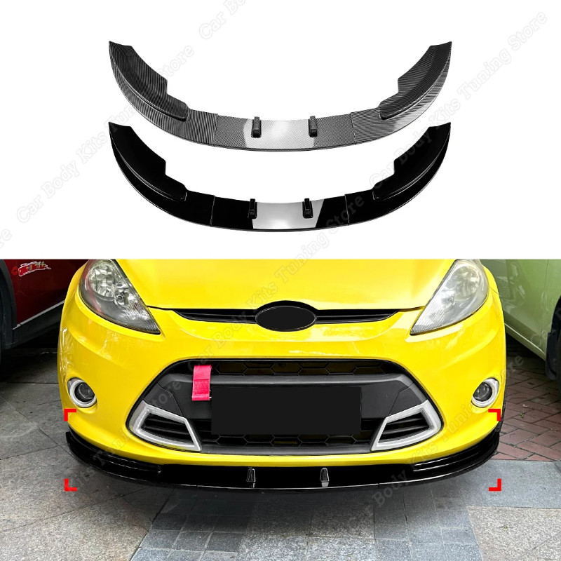 3PCS ABS Front Bumper Diffuser Lip For Ford Fiesta MK7 Standard 2008 ...