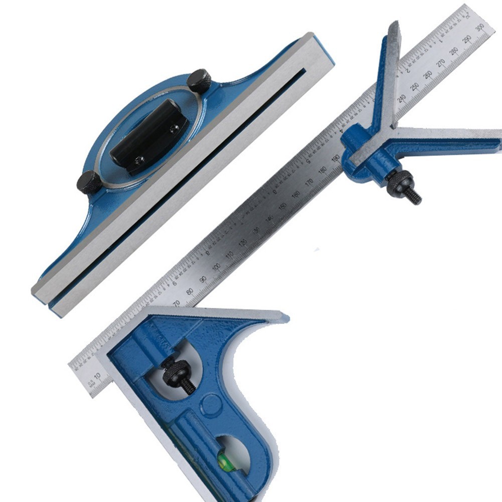 [HME] 4Pcs 180 Degree Bevel Protractor Angle Combination Set Squares ...