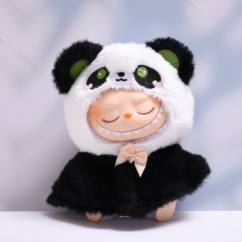 Labubu Outfit Plush Cat Panda Cape Clothes for Have A Seat Labubu V1 V2 ...