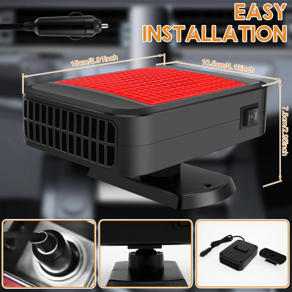 Car Windshield Demister Defroster Car Heater Fan 12v 200w Fast Heating ...