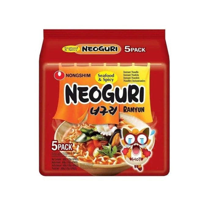 [BFD] Nongshim Neoguri 120g*5 packs ( Seafood & Spicy / Seafood & Mild ...