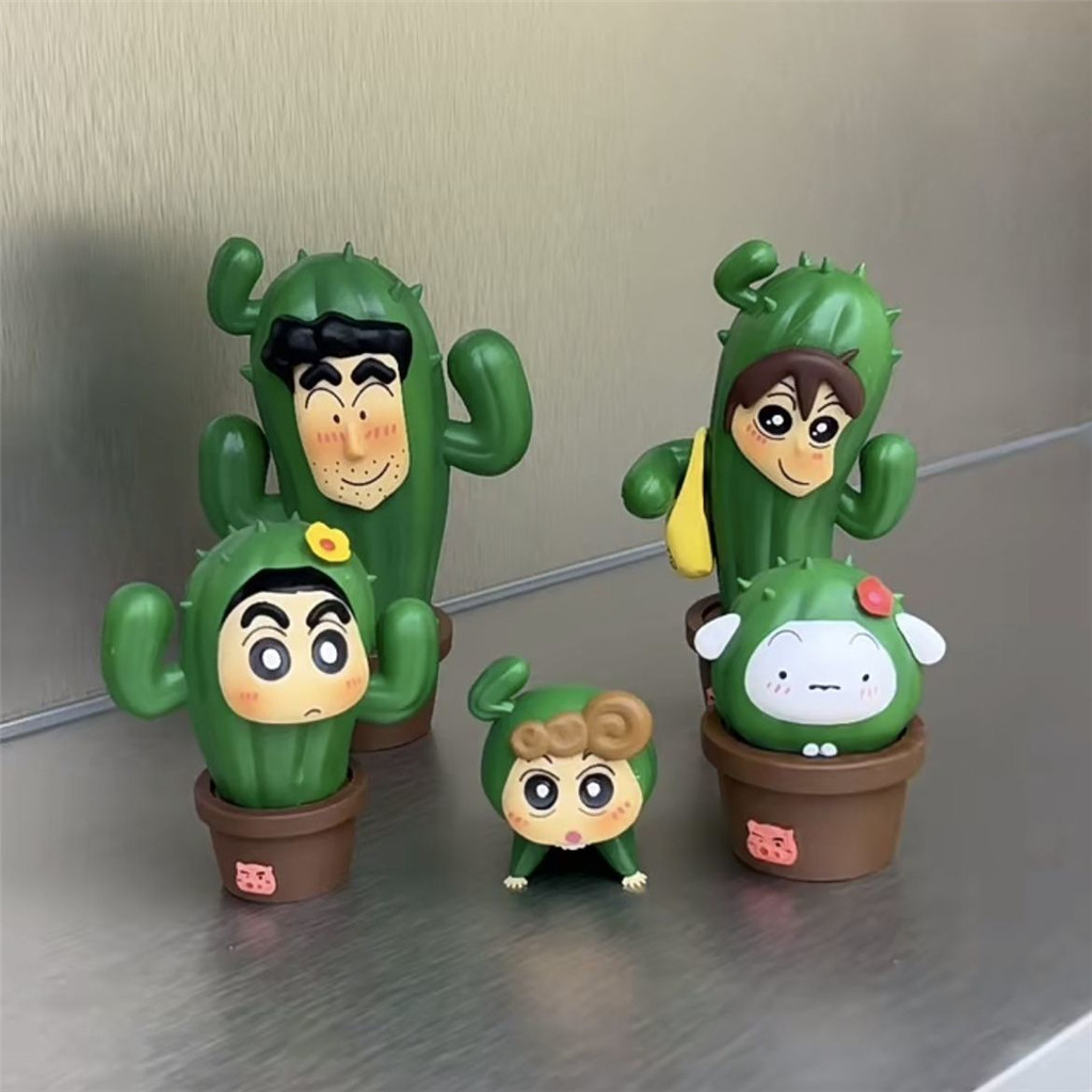 Crayon Shin-Chan Mystery Box Cactus Shin-Chan Figure Nohara Family Cute ...