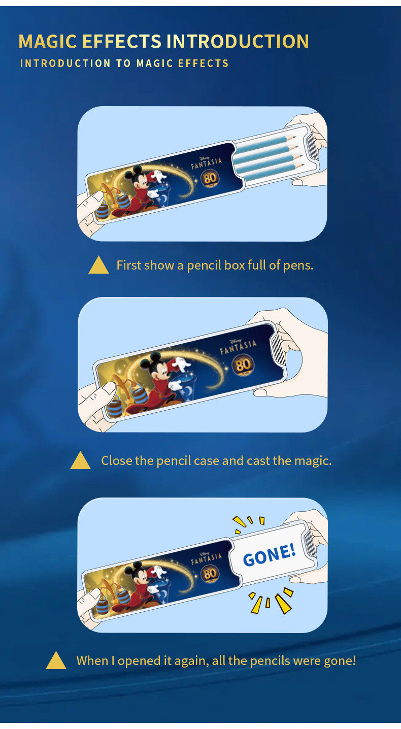 Disney Fantasia Mickey Series Magic Pencil Case | Shopee Malaysia