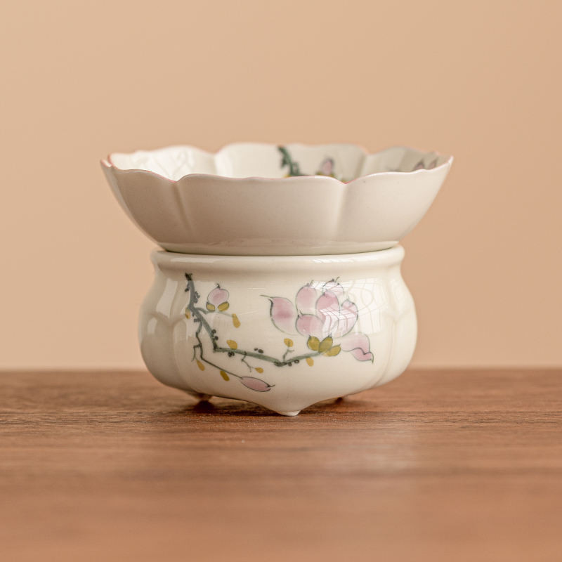 Extremely Plain Magnolia Flower Hand-painted Ceramic Tea Leakage Tea ...