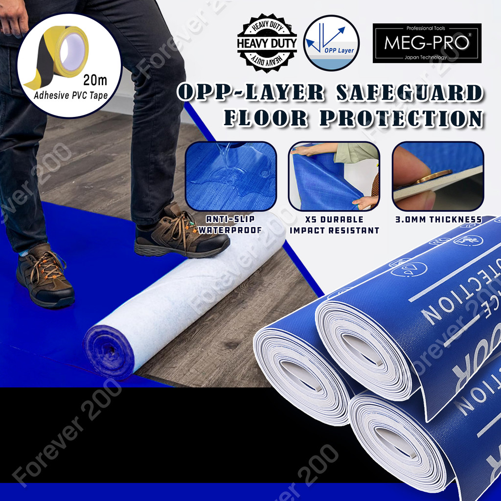 MEG-PRO 10M Floor Mat OPP Layer Safeguard Protection 3mm Durable EVA ...