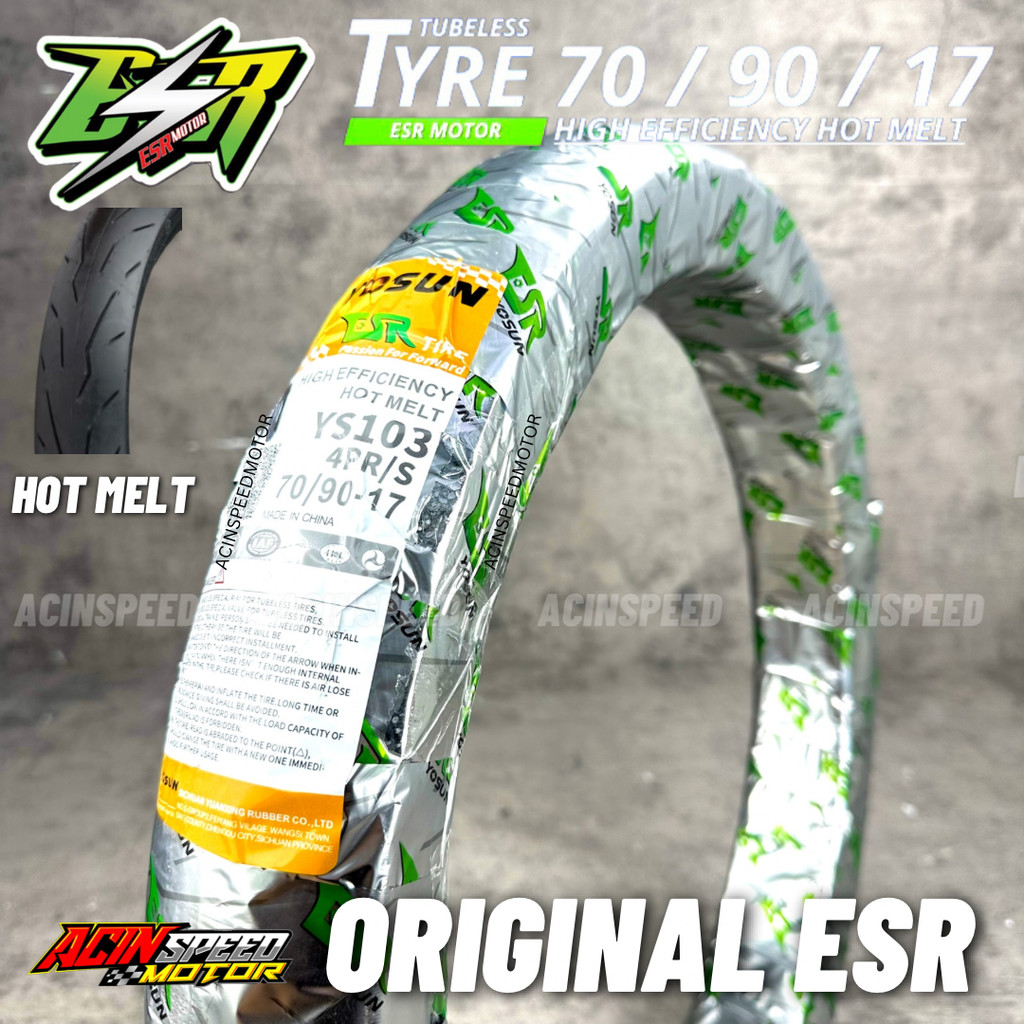 TERBARU 2025 ESR TAYAR/ ESR TIRE/ ESR MOTOR TYRE 70/90x17/ 60/80x17 ESR ...