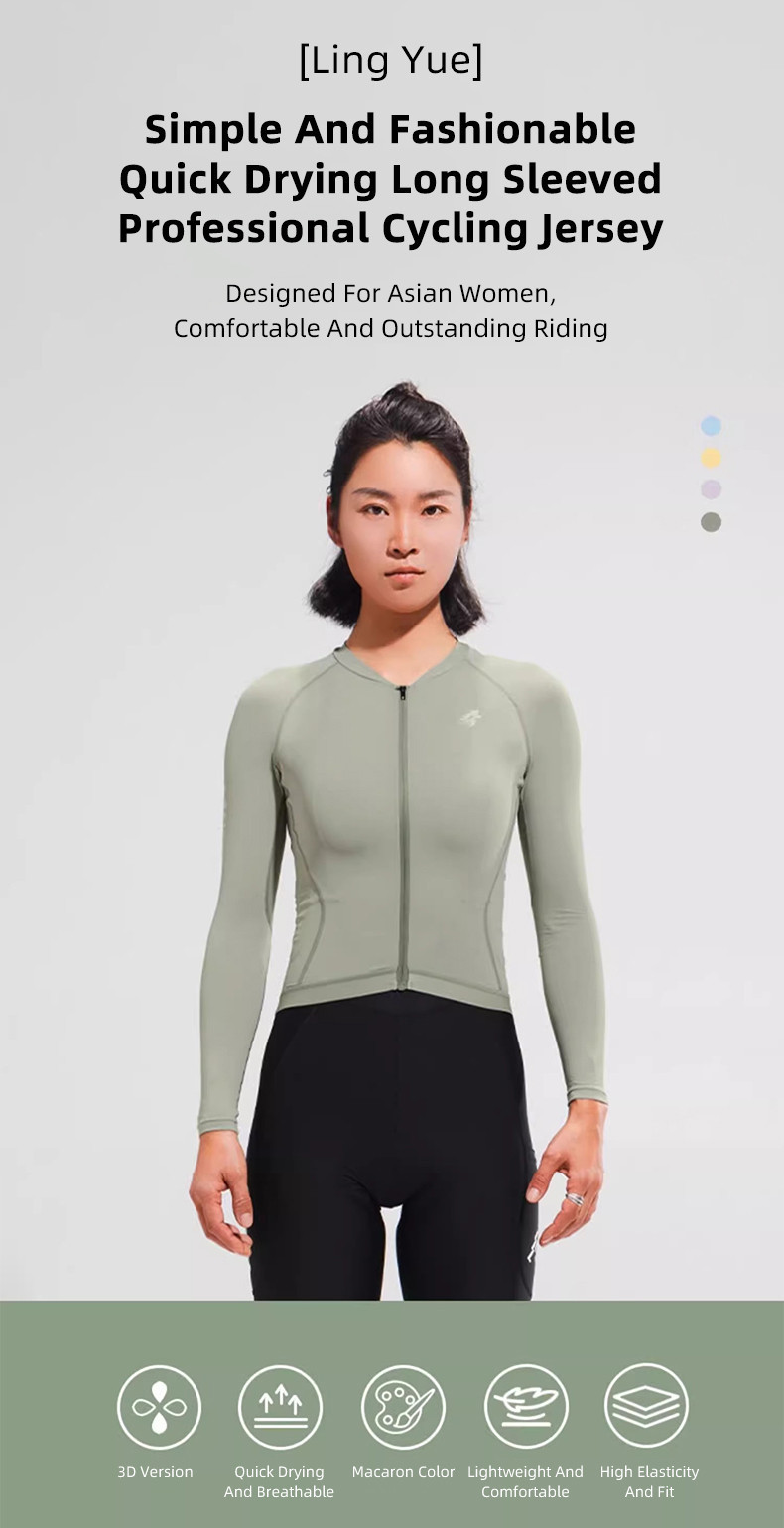 LAMEDA Cycling Jersey Long Sleeves Bicycle Thin Top Spring Summer Women Tight Breathable Quick ...
